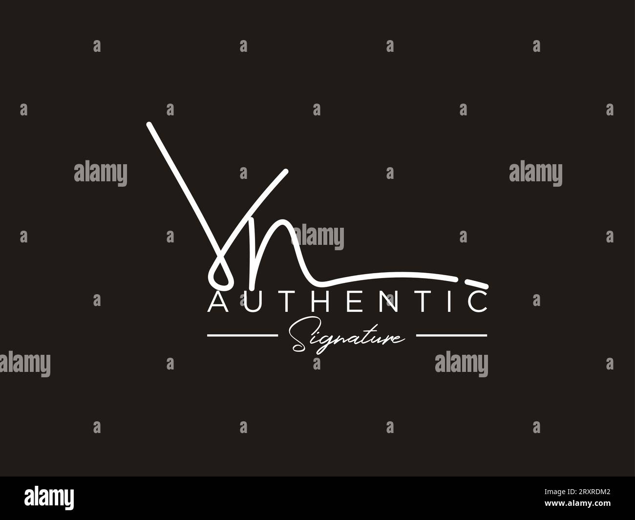 VN Signature Logo Template Vector Stock Vector Image & Art - Alamy