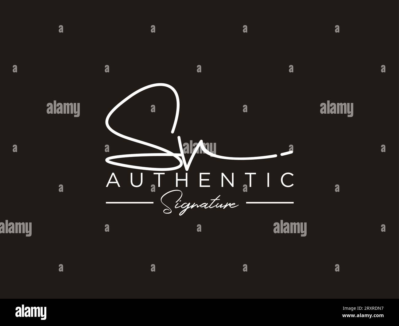 SV Signature Logo Template Vector Stock Vector Image & Art - Alamy