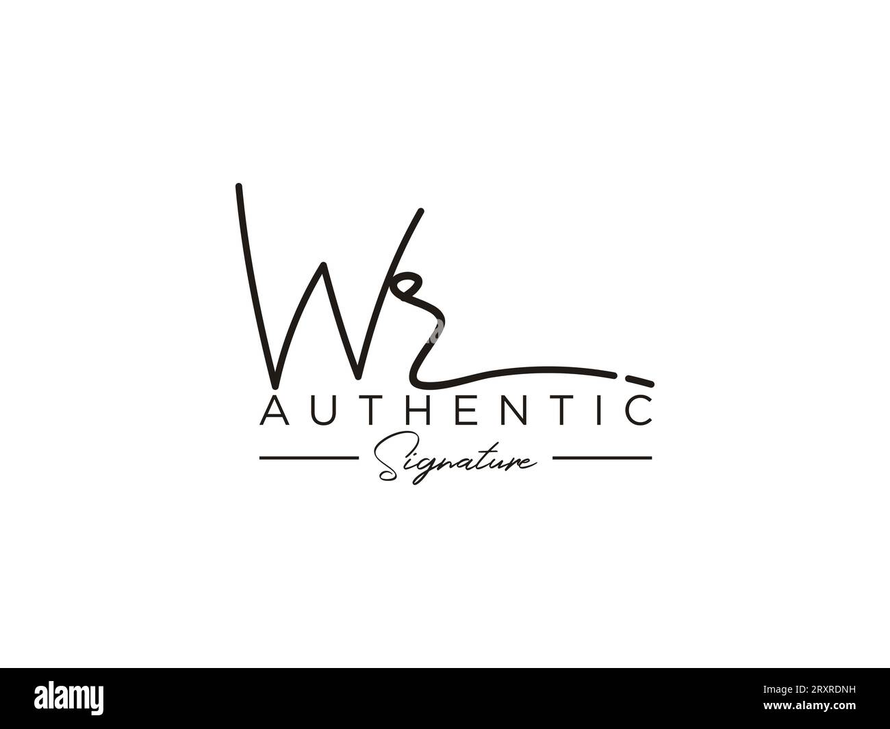 WR Signature Logo Template Vector Stock Vector Image & Art - Alamy