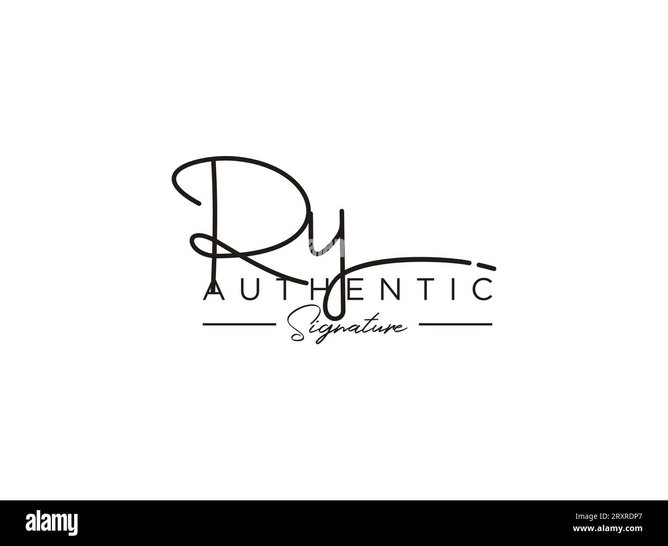 RY Signature Logo Template Vector Stock Vector Image & Art - Alamy