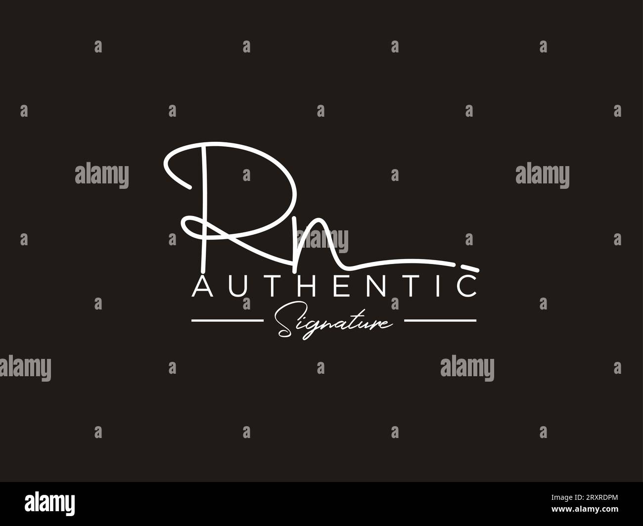 RN Signature Logo Template Vector Stock Vector Image & Art - Alamy
