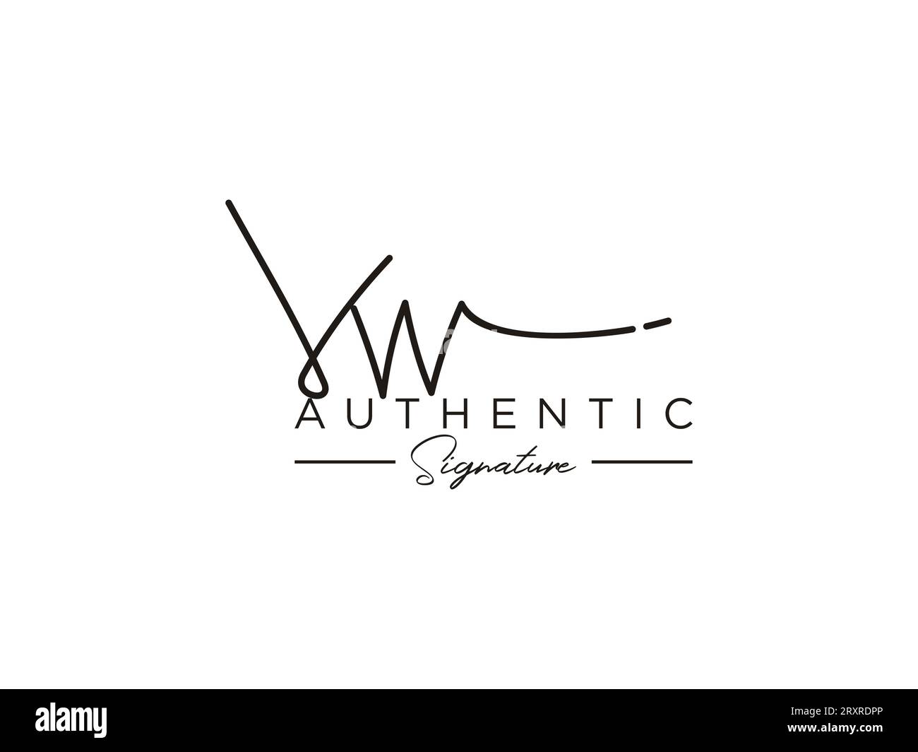 VW Signature Logo Template Vector Stock Vector Image & Art - Alamy