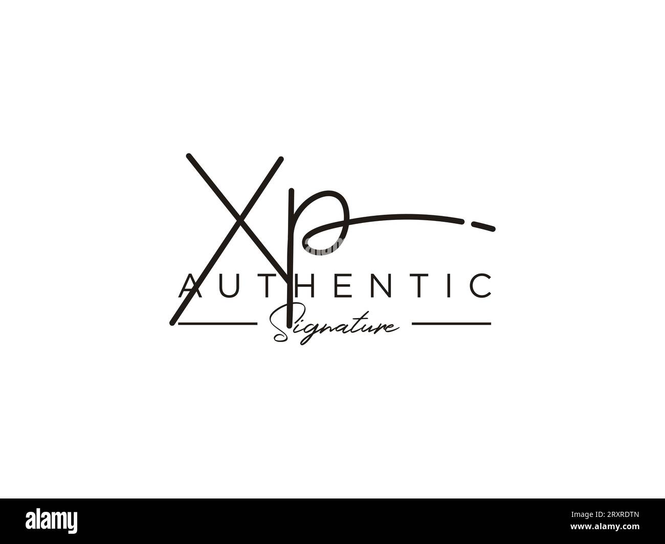 XP Signature Logo Template Vector Stock Vector Image & Art - Alamy