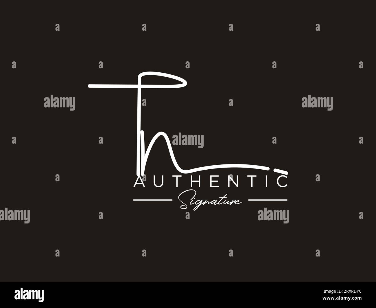 TN Signature Logo Template Vector Stock Vector Image & Art - Alamy