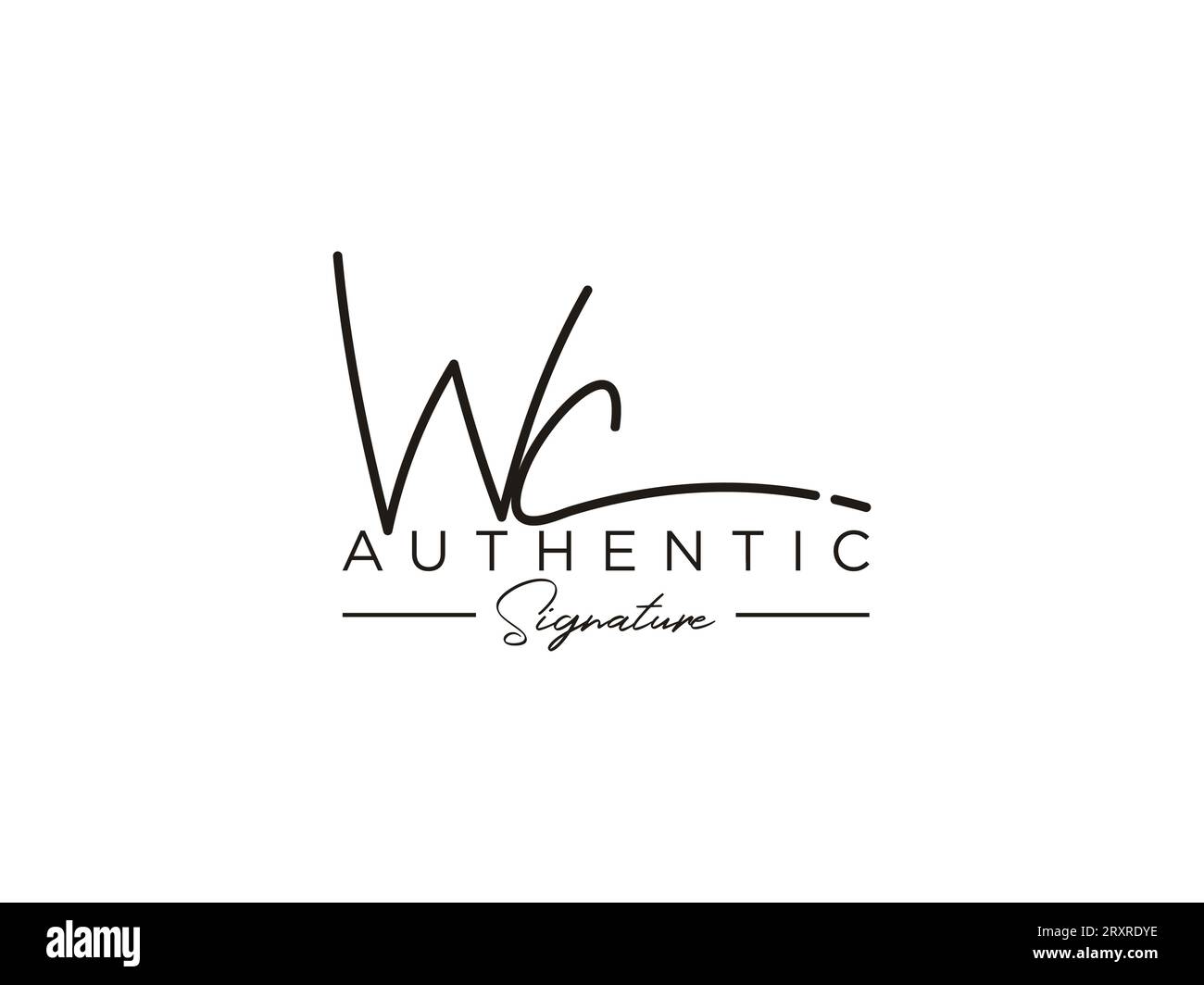 WC Signature Logo Template Vector Stock Vector Image & Art - Alamy