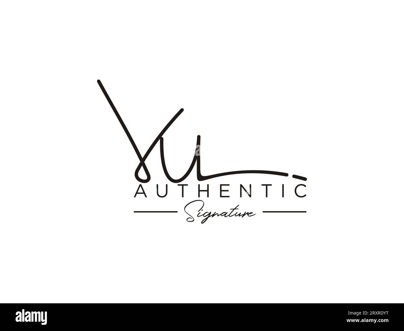 VU Signature Logo Template Vector Stock Vector Image & Art - Alamy