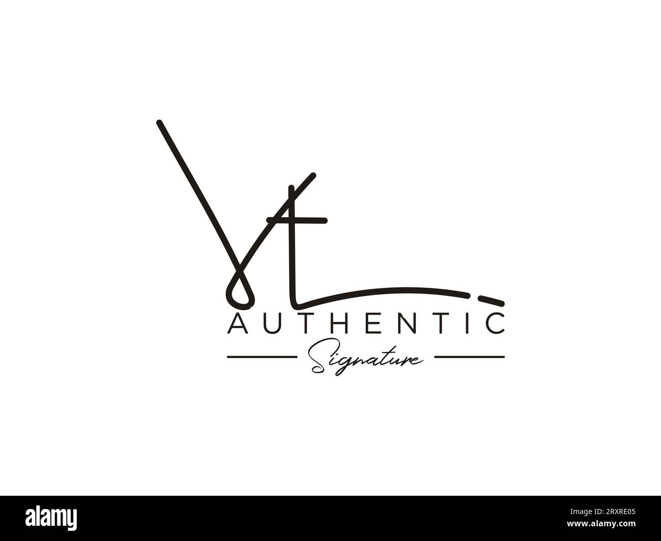 VT Signature Logo Template Vector Stock Vector Image & Art - Alamy