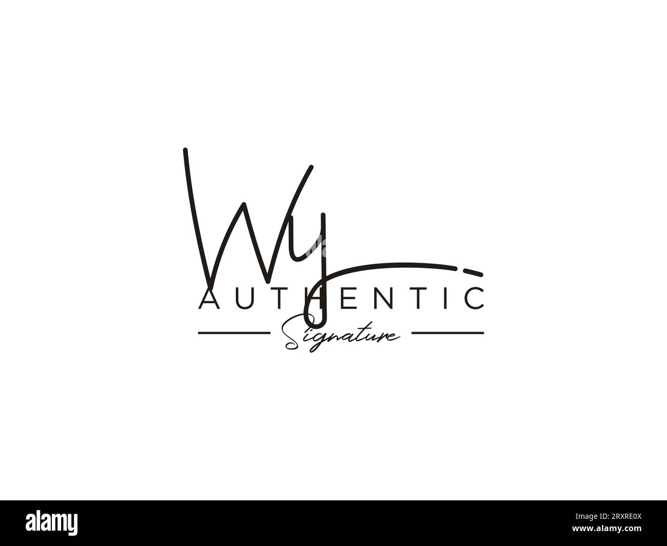 WY Signature Logo Template Vector Stock Vector Image & Art - Alamy
