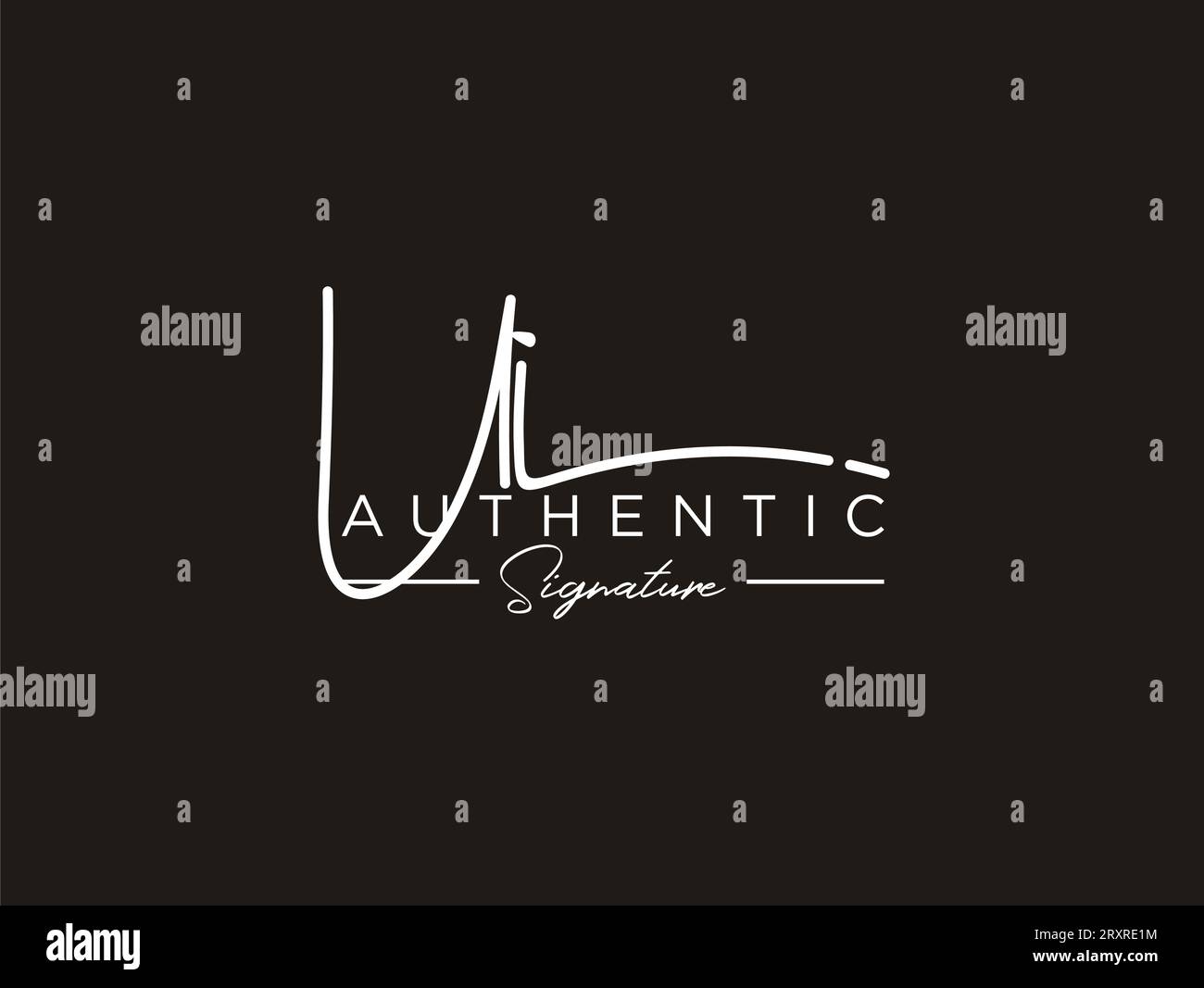 UI Signature Logo Template Vector Stock Vector Image & Art - Alamy
