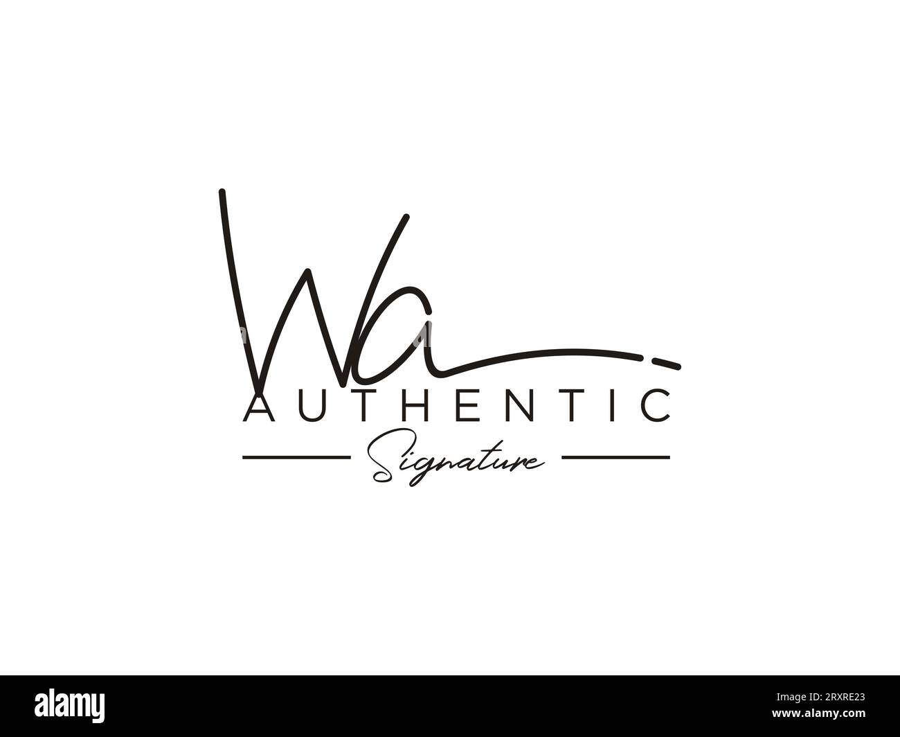 Wa signature Stock Vector Images - Alamy