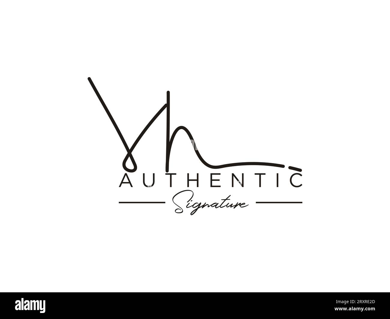 VH Signature Logo Template Vector Stock Vector Image & Art - Alamy