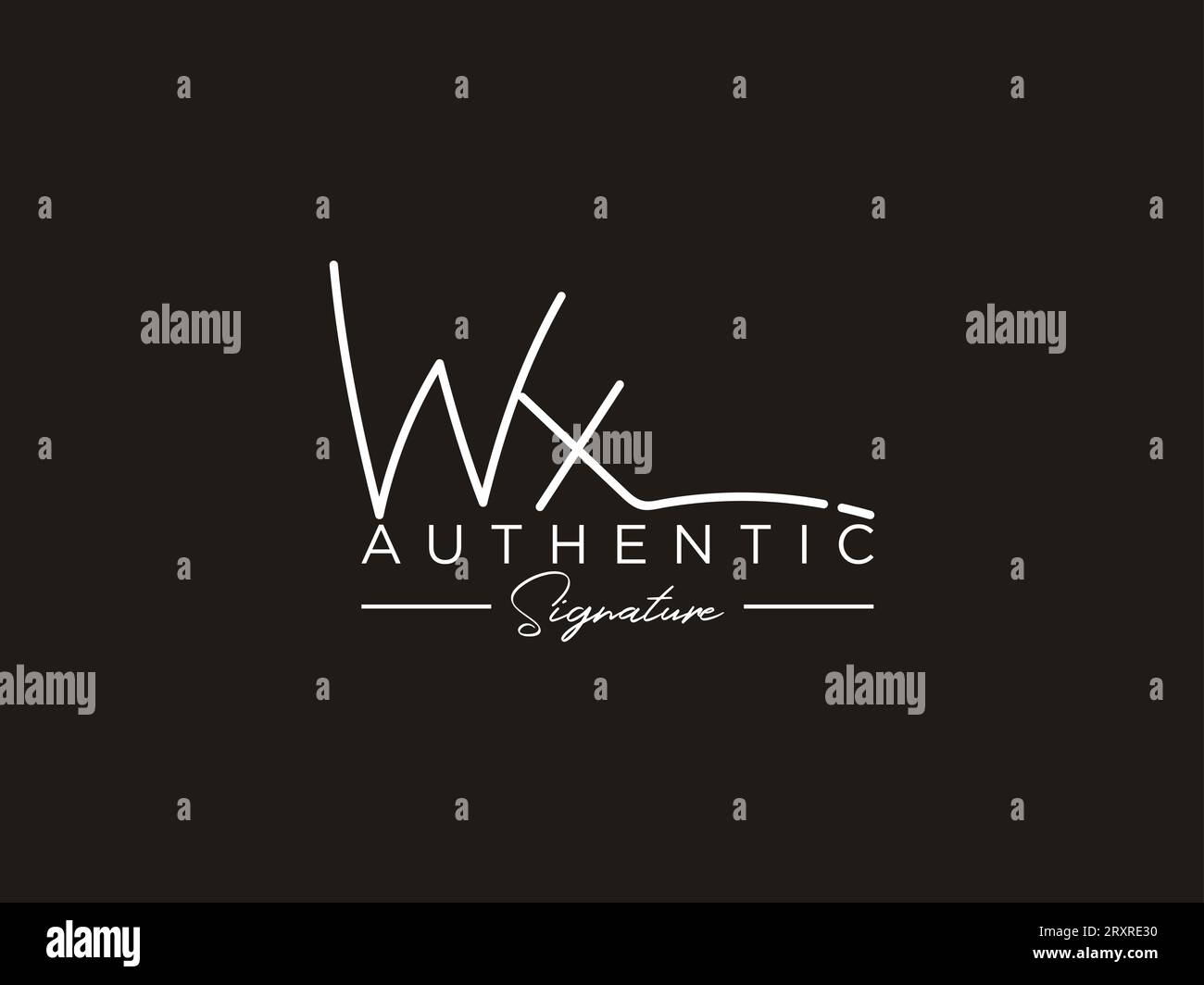 WX Signature Logo Template Vector Stock Vector Image & Art - Alamy