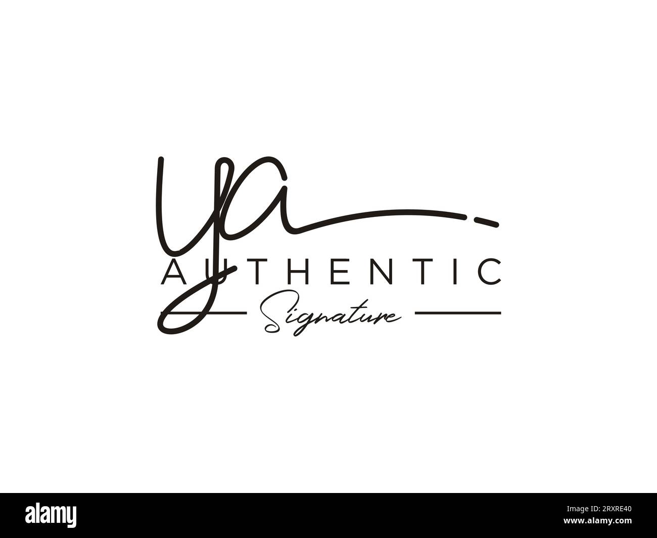YA Signature Logo Template Vector Stock Vector Image & Art - Alamy