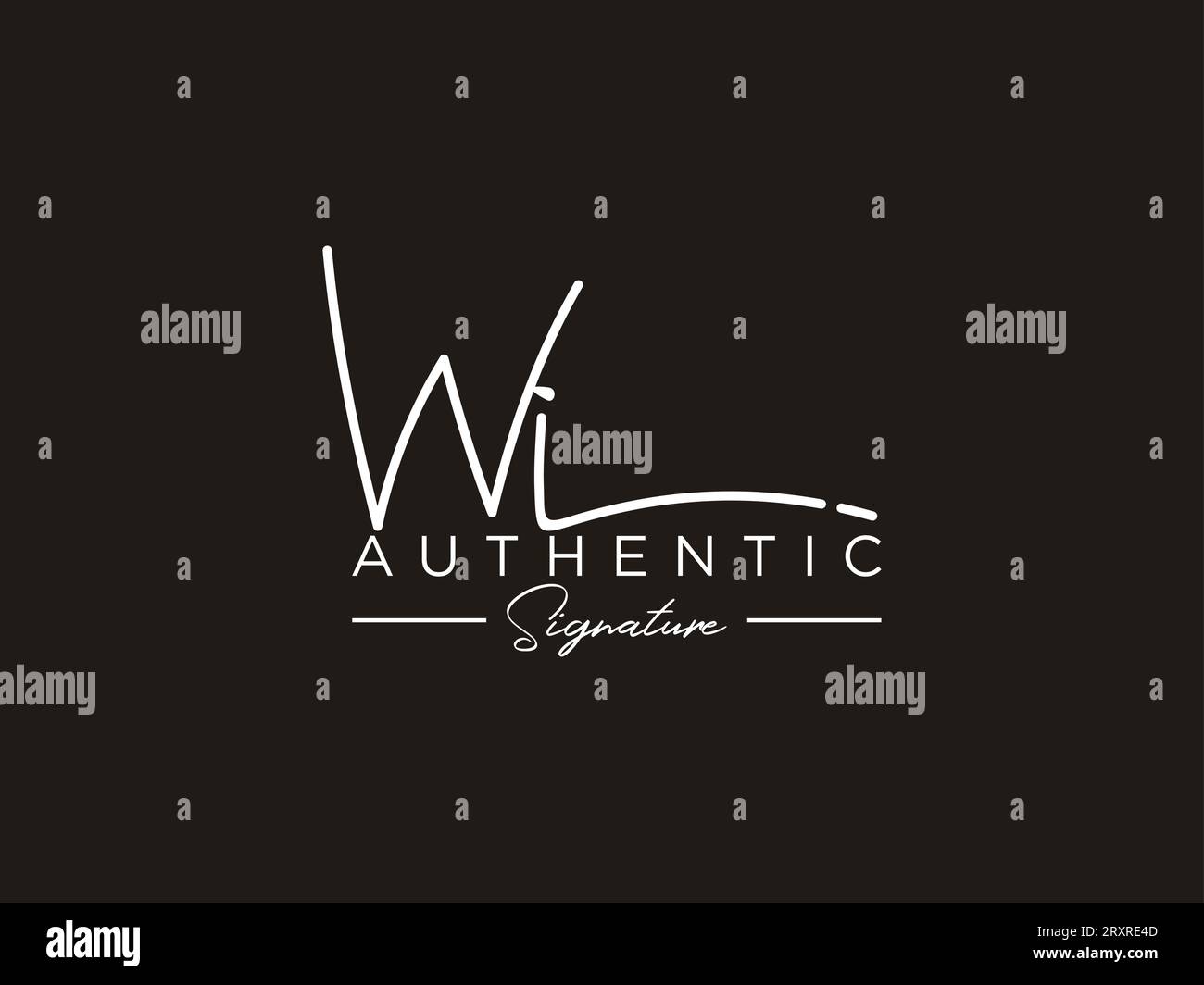 WI Signature Logo Template Vector Stock Vector Image & Art - Alamy