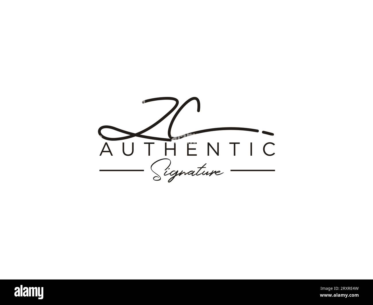 ZC Signature Logo Template Vector Stock Vector Image & Art - Alamy