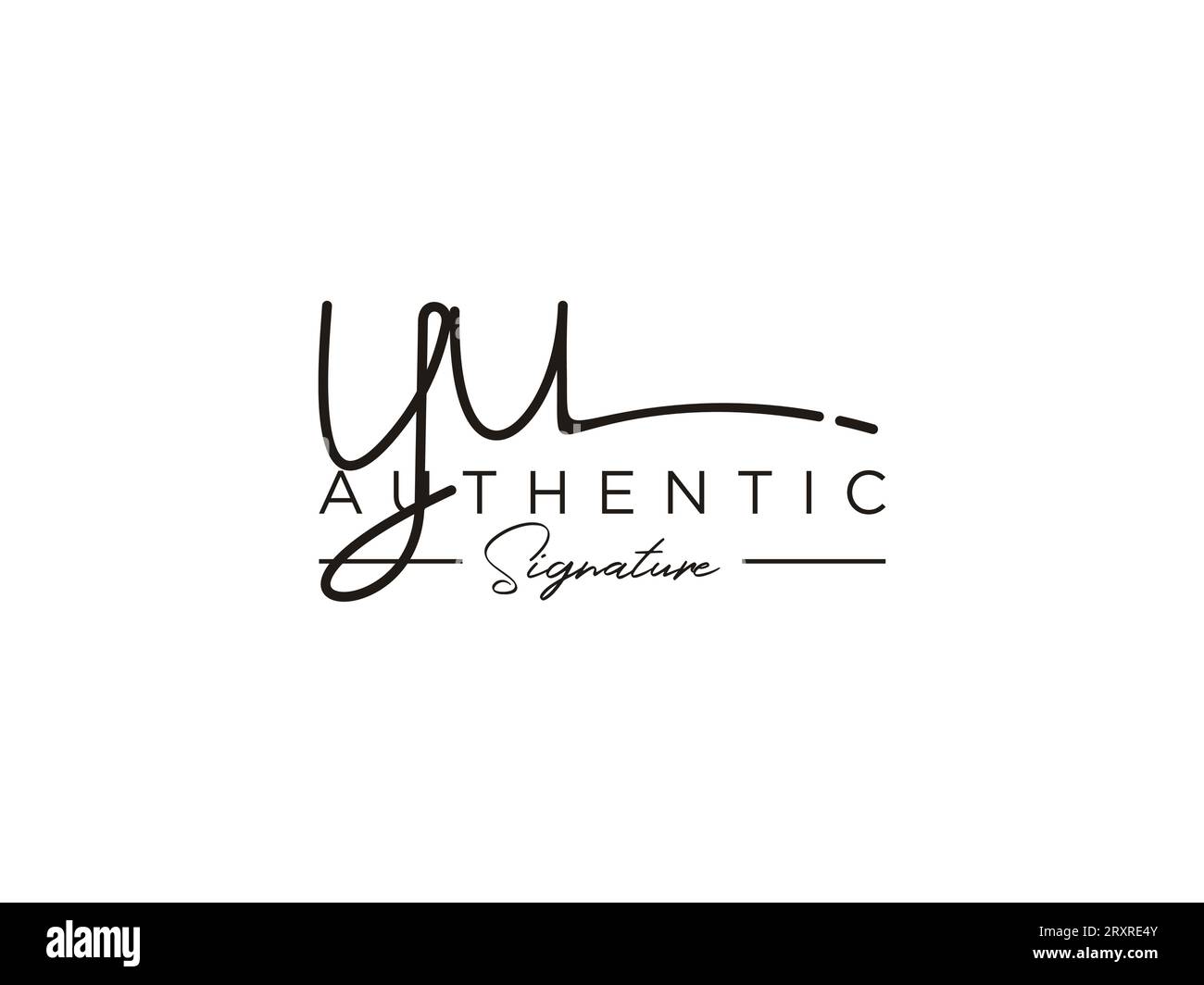 YU Signature Logo Template Vector Stock Vector Image & Art - Alamy