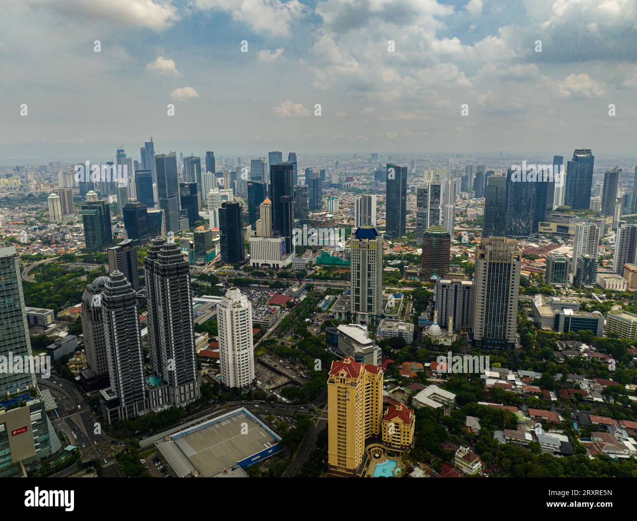 Downtown Jakarta with high-rise buildings Stock Photo - Alamy