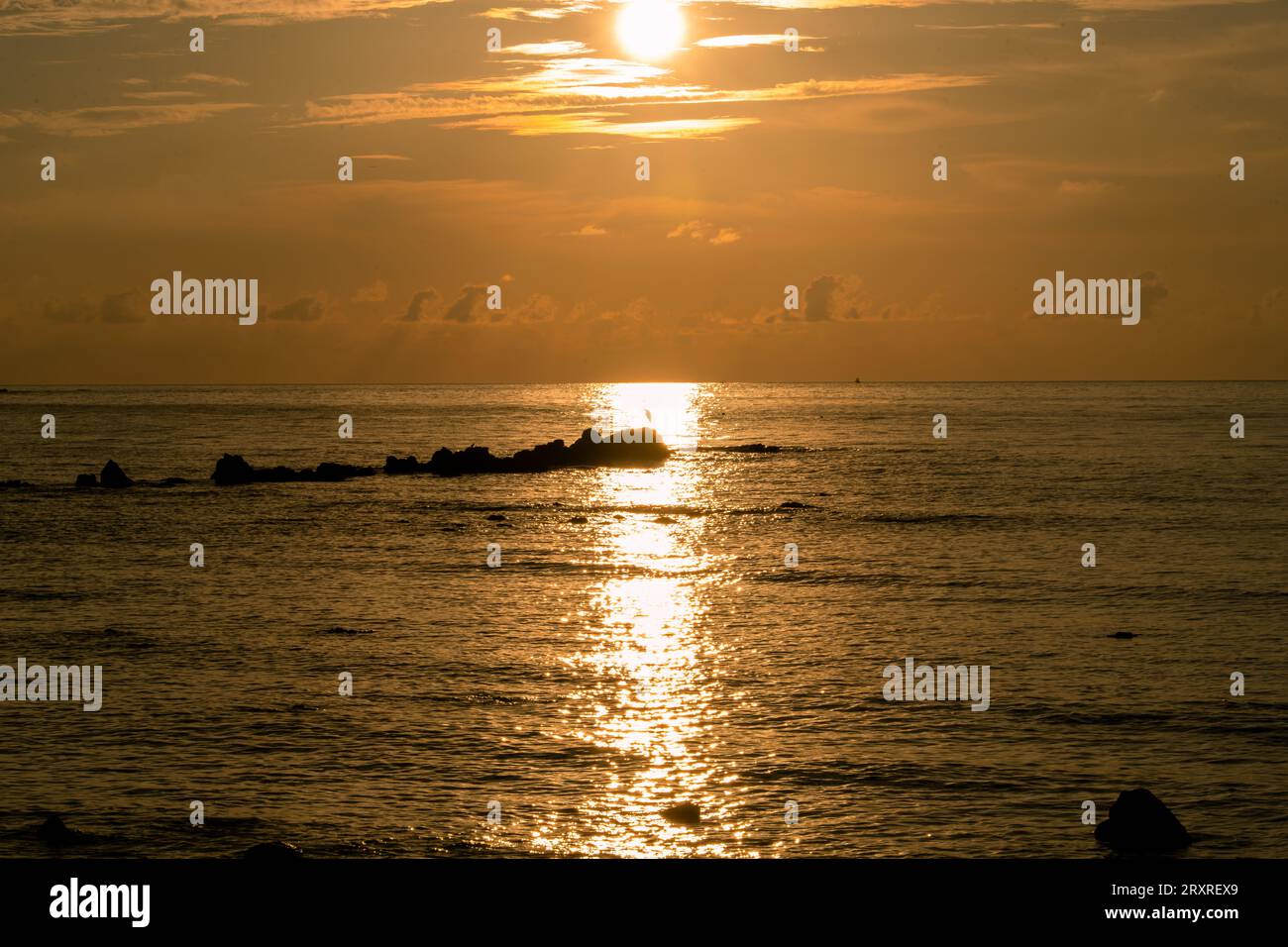 Jeju Iho beach at dusk Stock Photo - Alamy