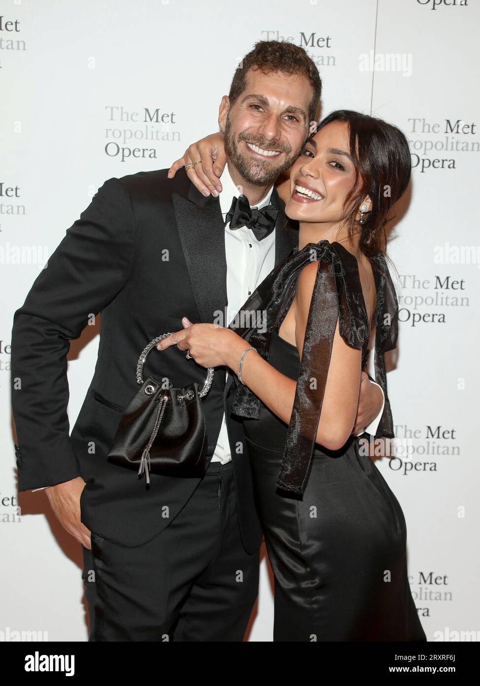 Aaron Mazor, left, and actor Odelya Halevi attend the Metropolitan ...