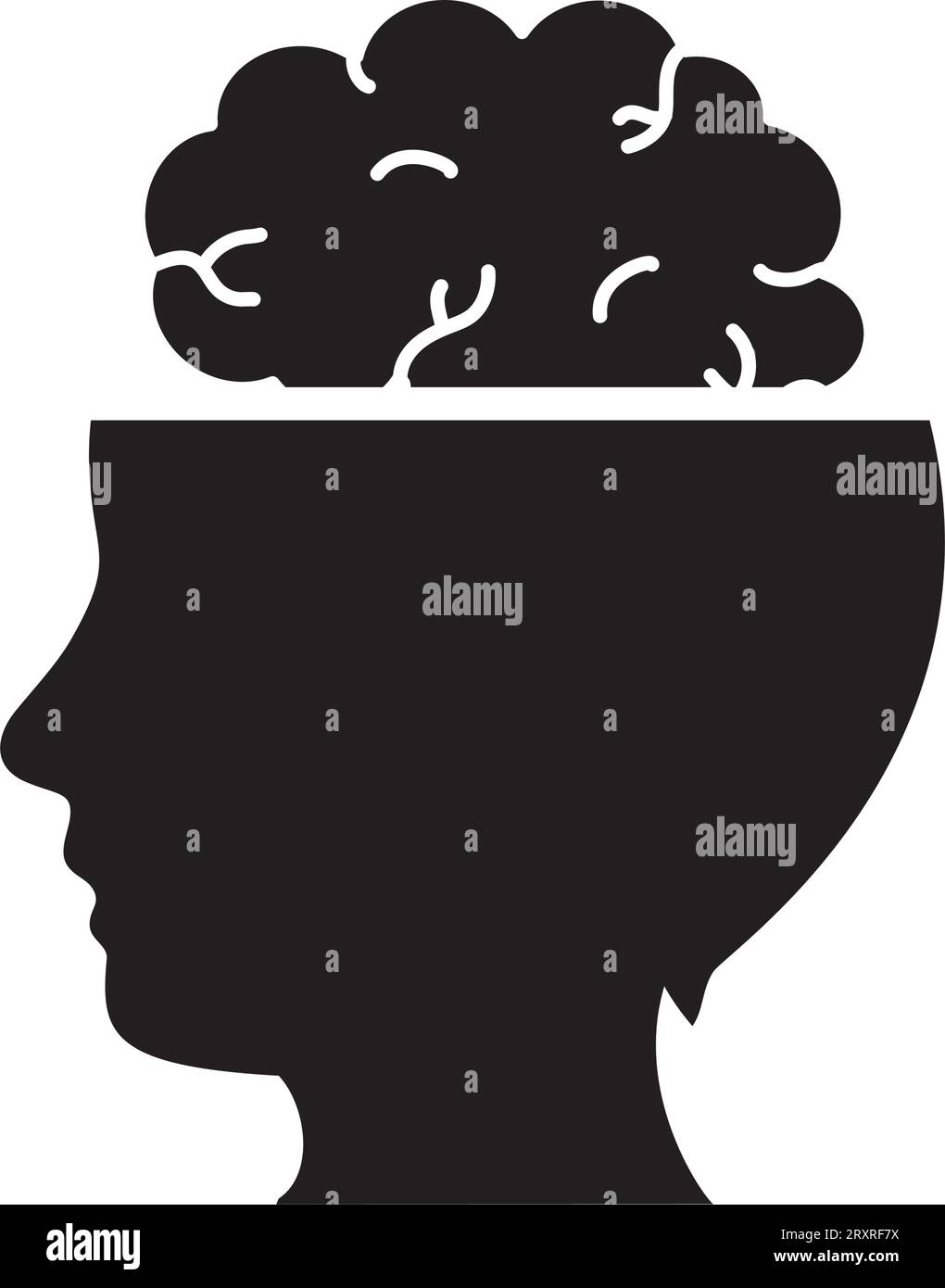 profile brain icon illustration Stock Vector Image & Art - Alamy
