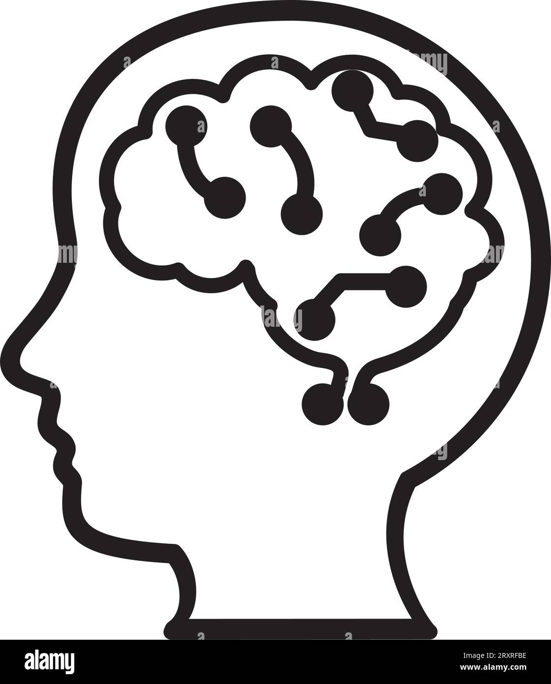 brain profile icon Stock Vector Image & Art - Alamy