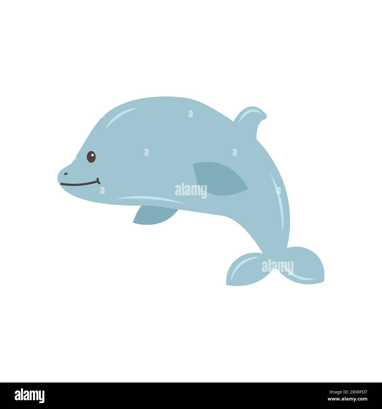 Hand drawn Dolphin on white background. Sea animal. Ocean vibes ...