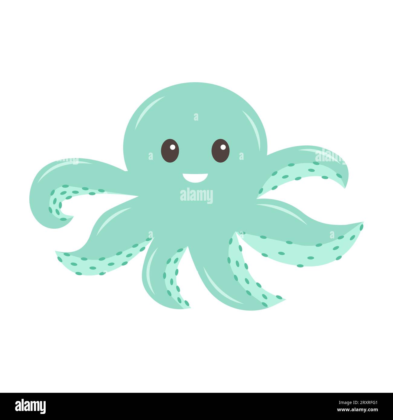 Hand drawn Octopus on white background. Sea animal. Ocean vibes ...