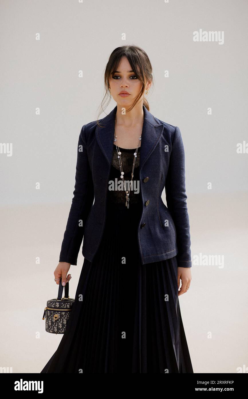 Paris, France. 26th Sep, 2023. Street style, Jenna Ortega arriving at ...
