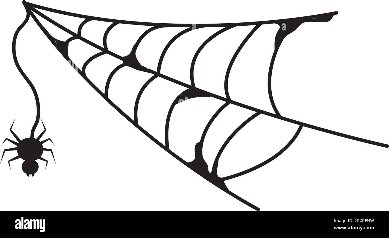 halloween spider web and spider Stock Vector Image & Art - Alamy