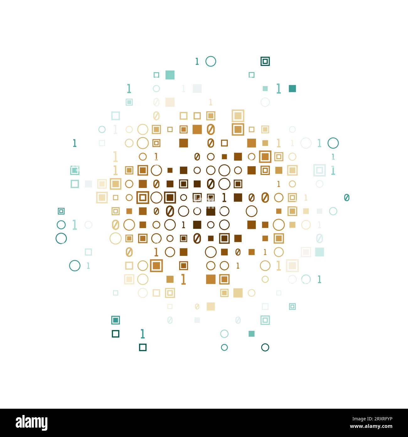 Appealing geometric matrix background in brown, blue, and green colors ...