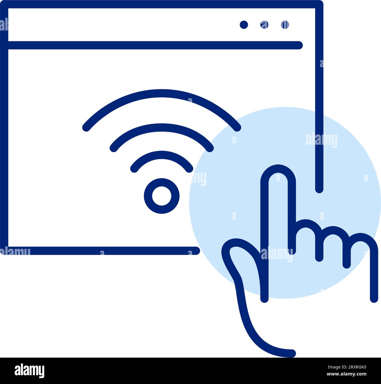 Tapping a button Stock Vector Images - Alamy