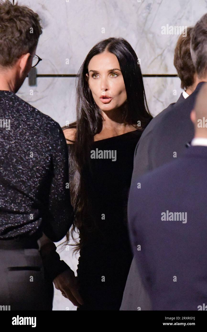 Paris, France. 26th Sep, 2023. Demi Moore attends the Saint Laurent ...