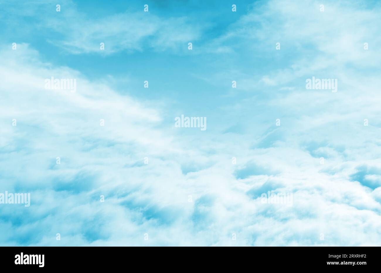 Blue sky with some clouds. View over the clouds.ummer blue sky cloud ...