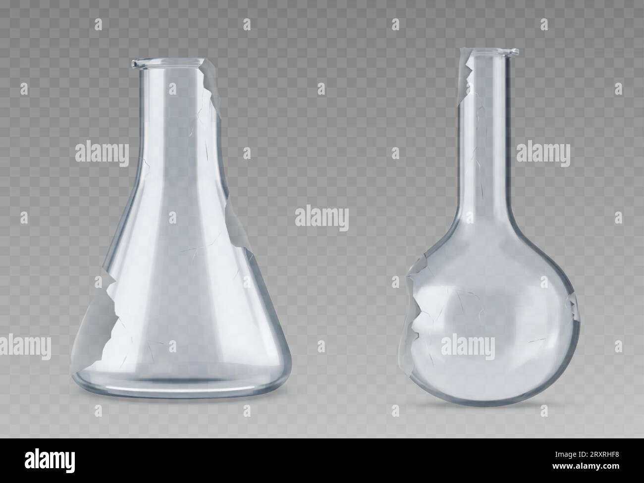 Broken beaker Stock Vector Images - Alamy