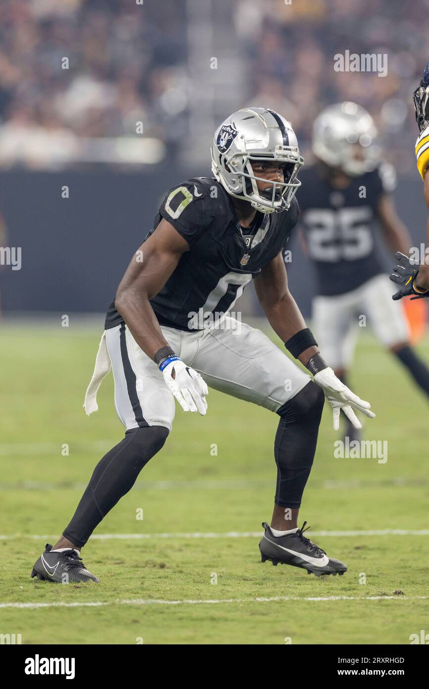 Las Vegas Raiders cornerback Jakorian Bennett (0) against the ...