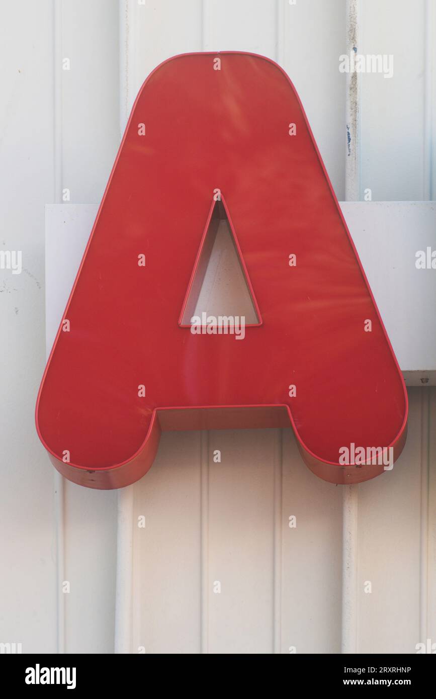 Old worn letter A, showing its age, pattern, lines and boldly grabbing ...