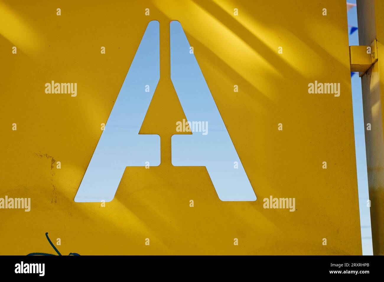 Old worn letter A, showing its age, pattern, lines and boldly grabbing ...