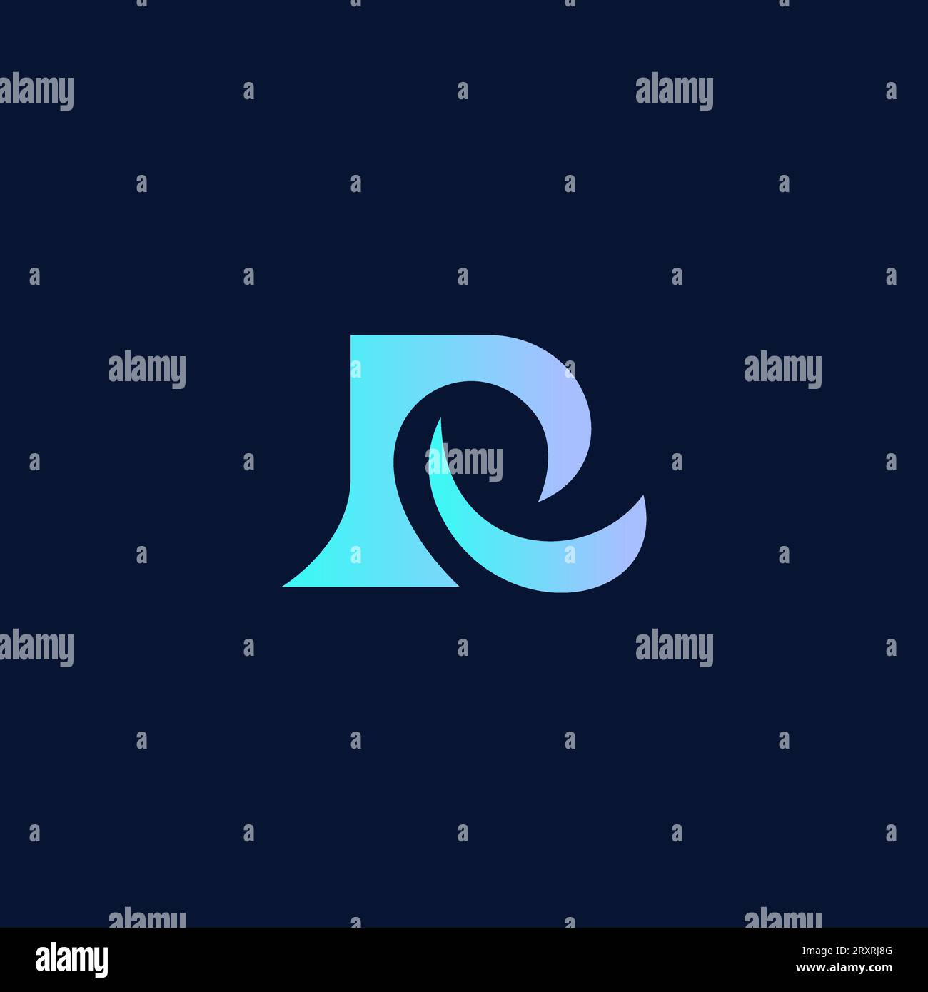R Wave Logo Design. Letter R Icon. R Ocean Logo Stock Vector Image ...