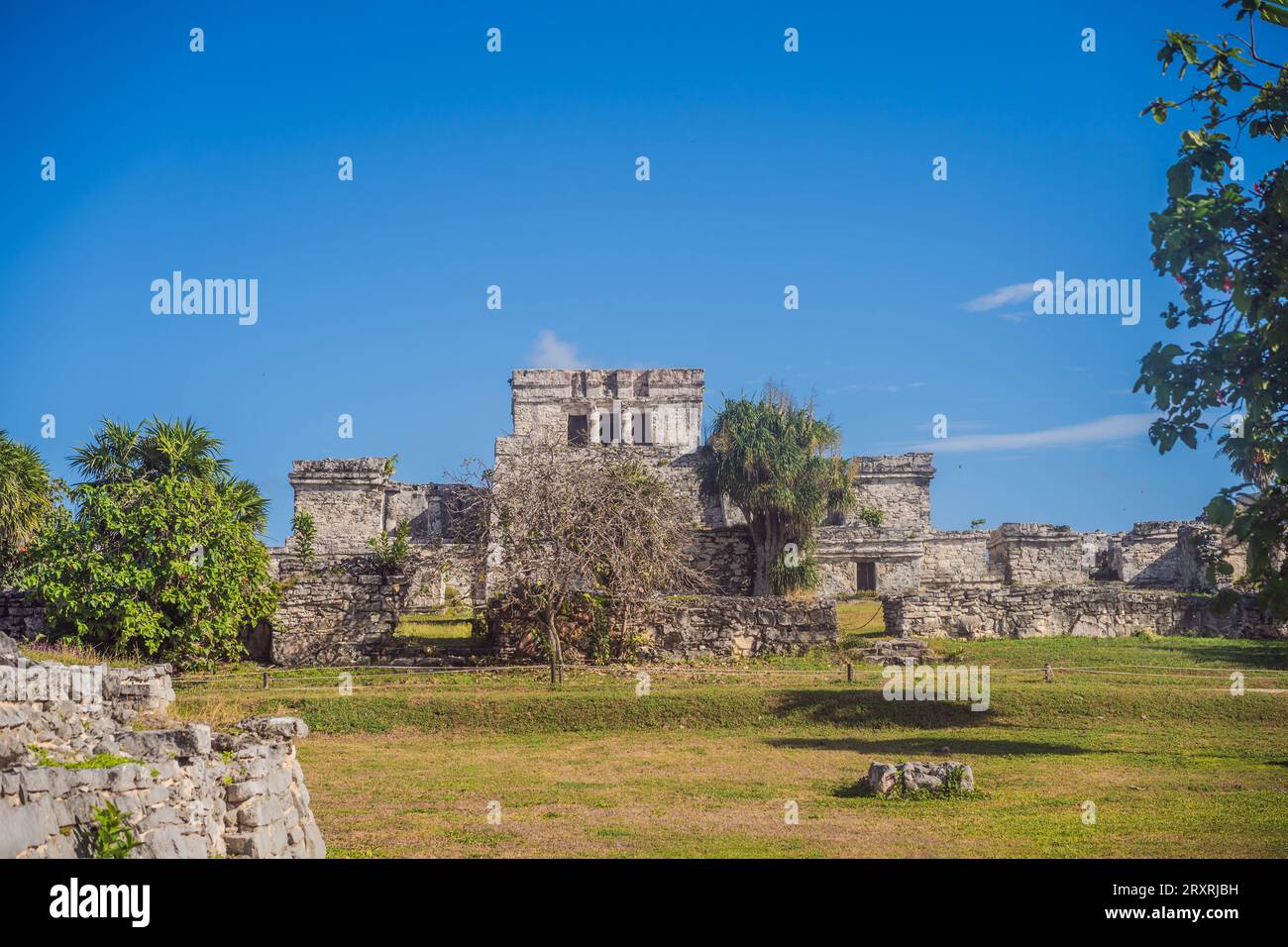 Pre-Columbian Mayan walled city of Tulum, Quintana Roo, Mexico, North ...