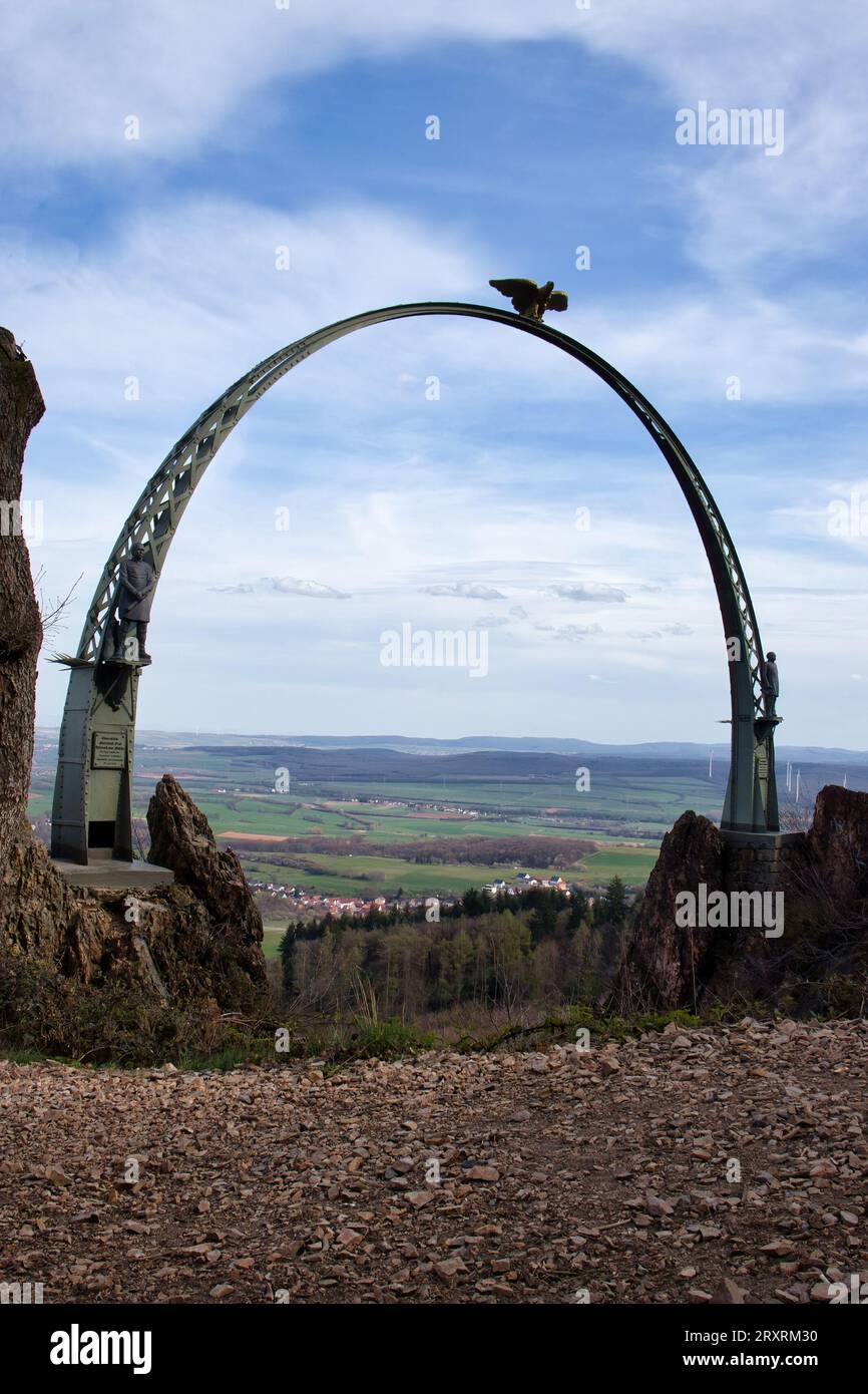 Donnersberg, Germany - April 9, 2021: Adlerbogen, Eagle Arch, in ...