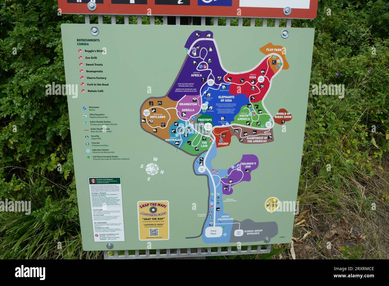 Los Angeles, California, USA 20th September 2023 New Zoo Map at LA Zoo ...