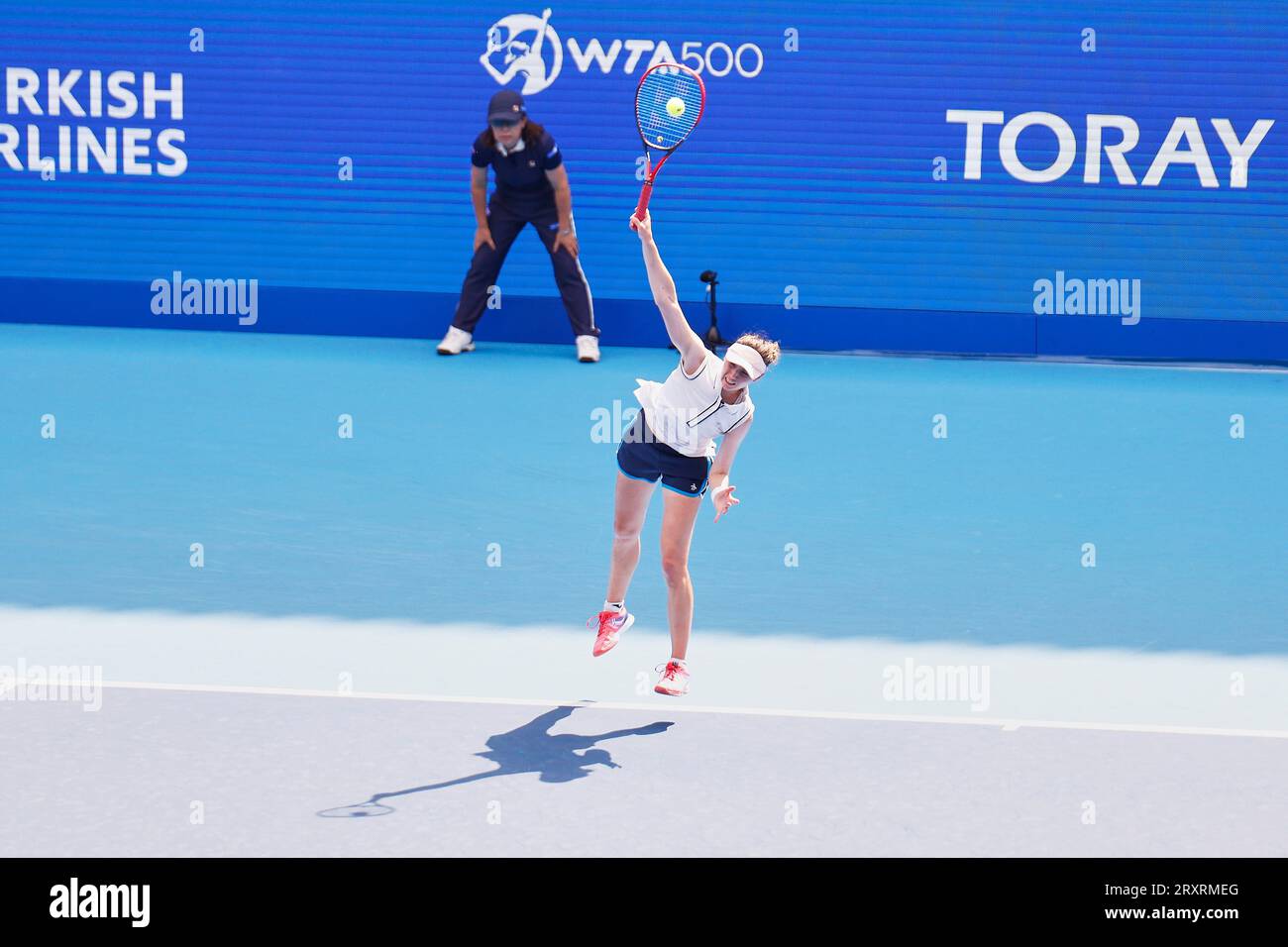 Tokyo, Japan. 27th Sep, 2023. Cristina BUCSA (ESP) serves against Jessica PEGULA (USA) during ...