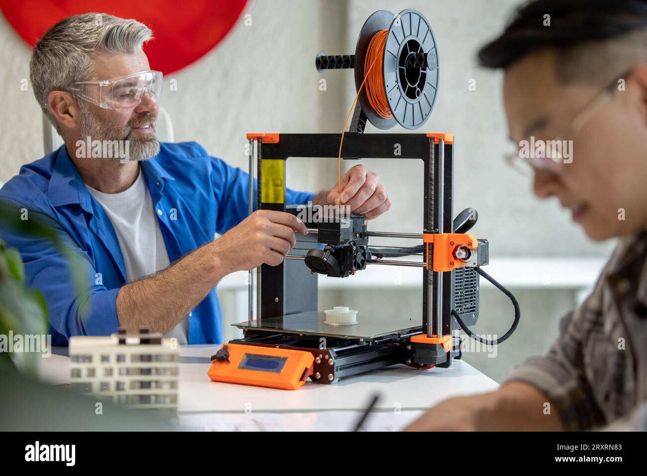 Architects Making House Model Using 3d Printer Fdm Technology For