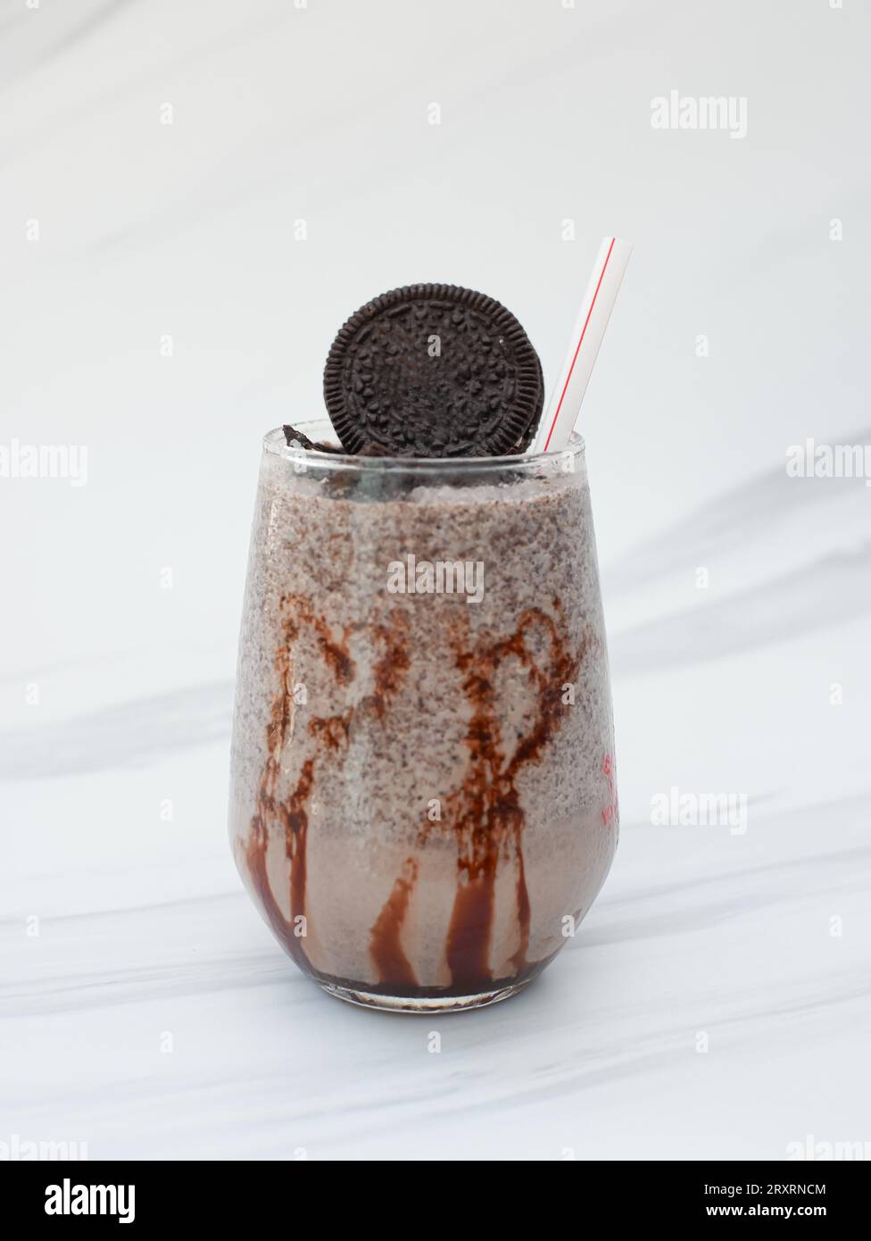 milkshake with pieces of chocolate chip cookies Stock Photo - Alamy