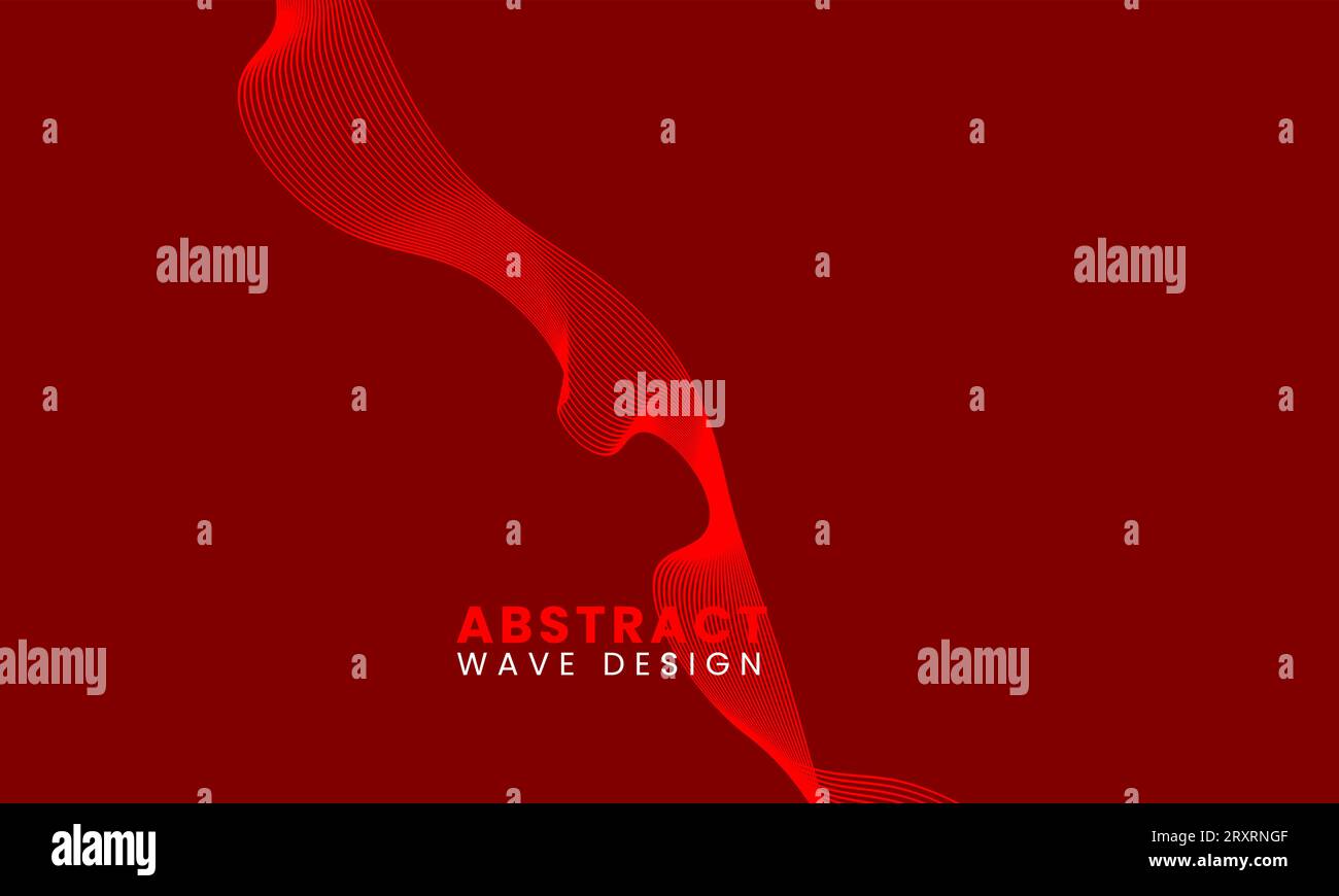 Abstract Curve Line Background On Red Colors Isolated Vector