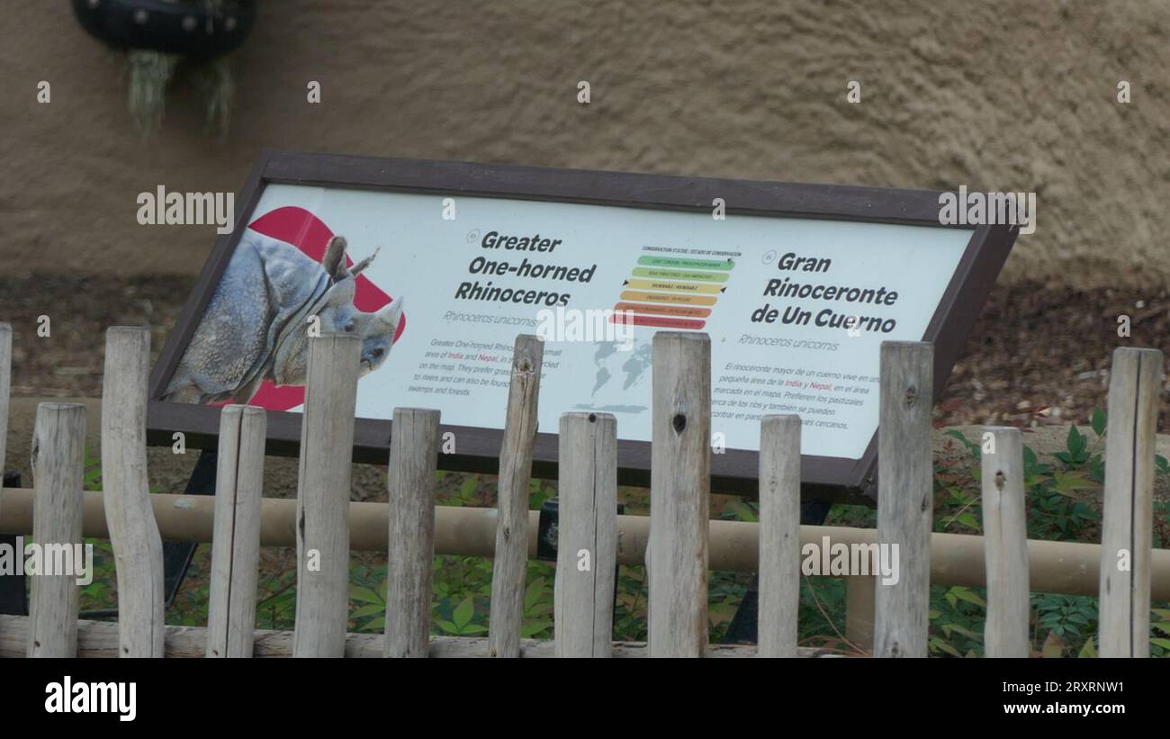 Los Angeles, California, USA 20th September 2023 Greater One-horned ...