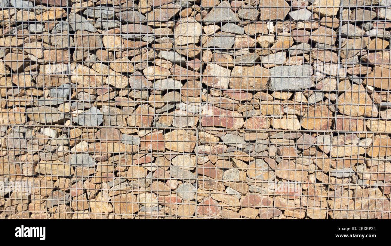 background gabion fence steel metal grated stone wall big cage basket ...