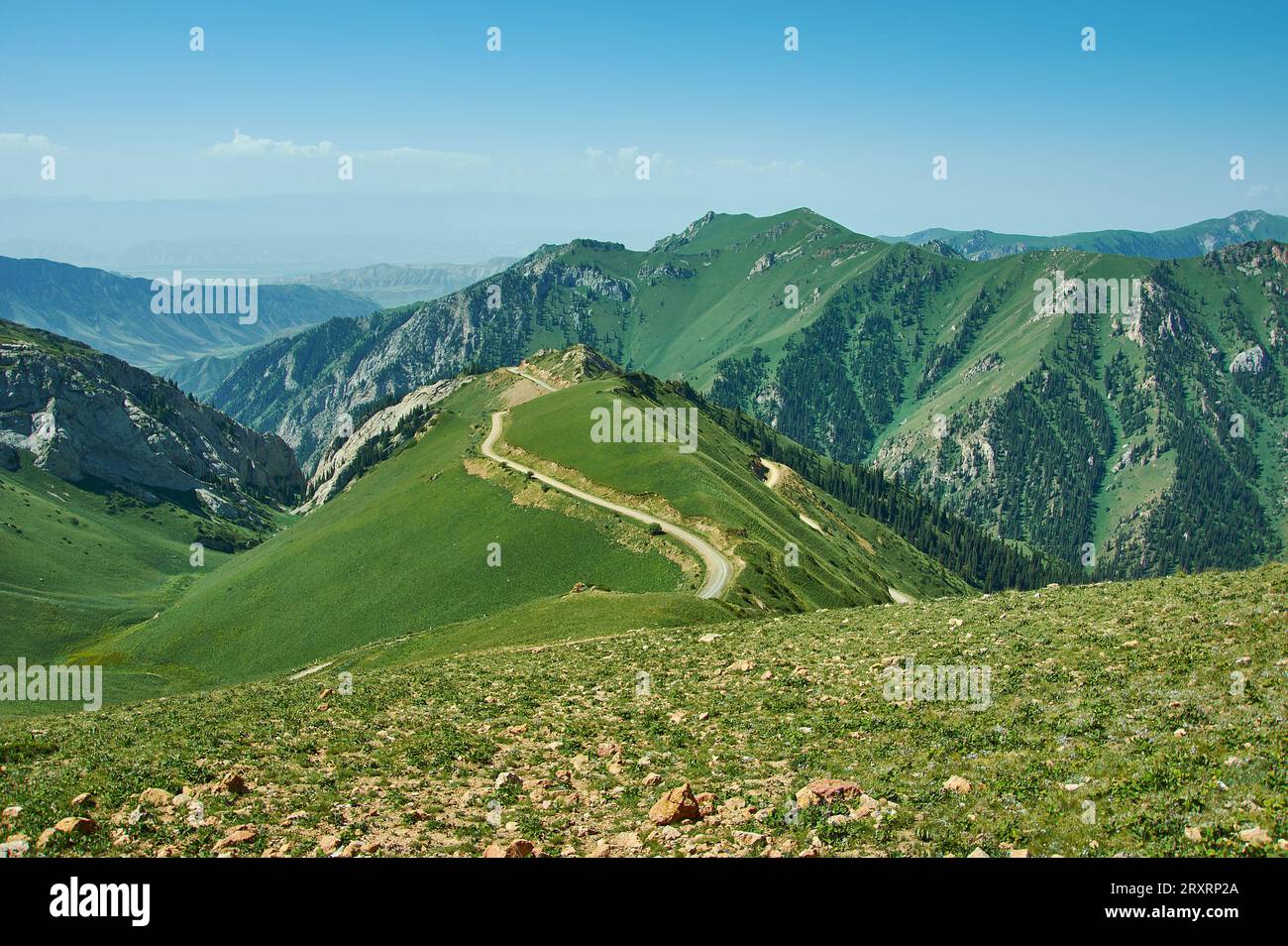 Moldo-Ashuu pass district of Son-Kul Region in western Kyrgyzstan Stock ...