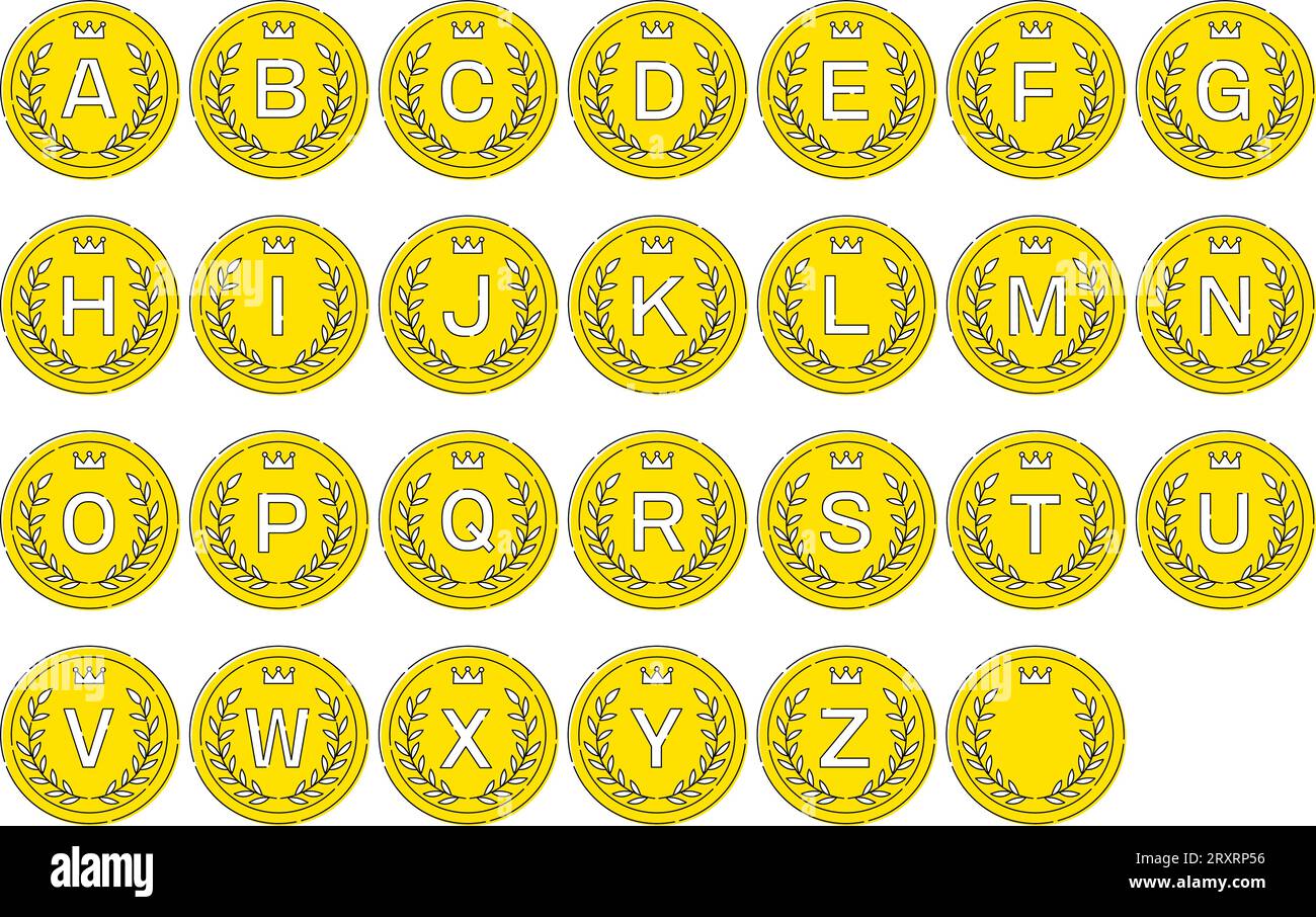 Alphabet coin hi-res stock photography and images - Alamy
