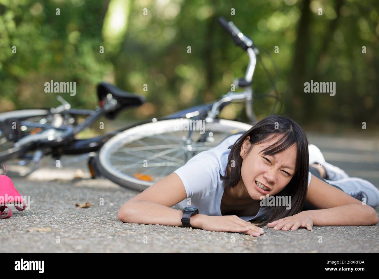 Biker fell off his bike hi-res stock photography and images - Alamy